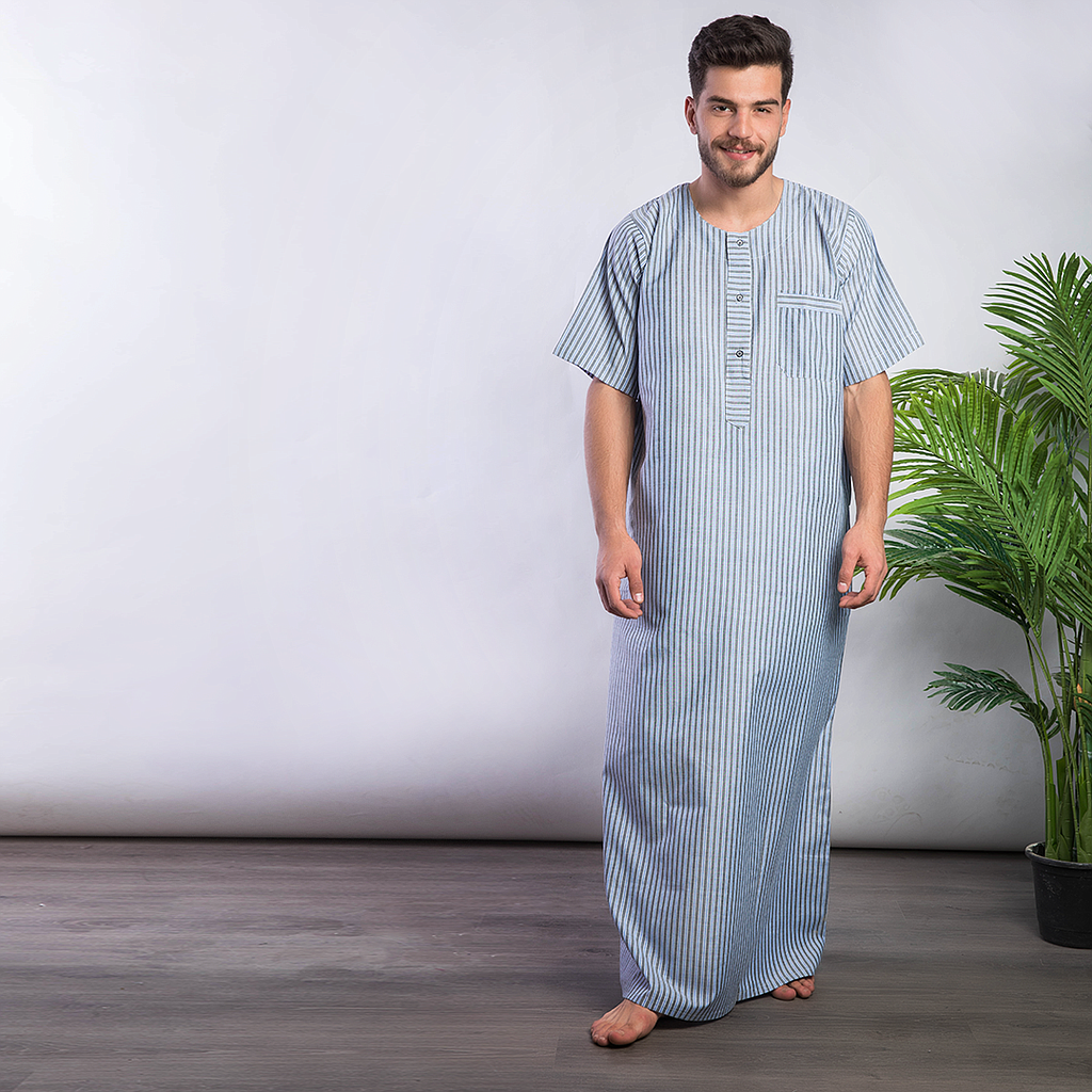 Jalabiya for men, striped cotton – 2segypt